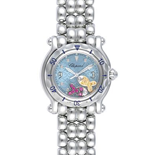 ショパールChopardコピー ハッピービーチ 27/8926レディース クォーツ ステンレス サファイア ルビー ブルー|スーパーコピー優良サイト